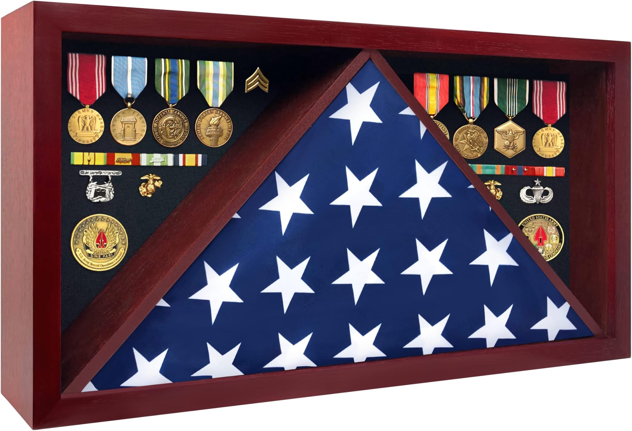 Amazon.com - Reminded Military Shadow Box Display Case for Medals ...