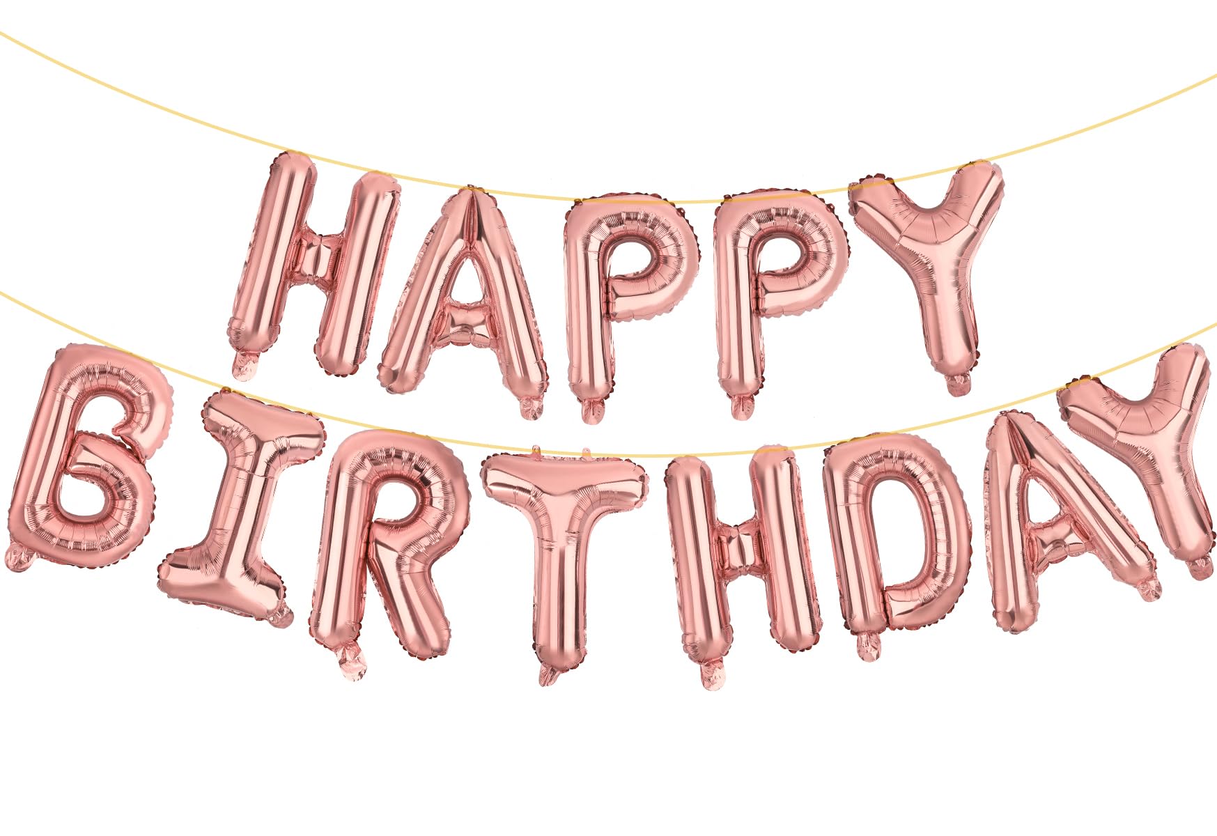 Amazon.com: LIOZEOKUN Happy Birthday Balloon Letters 16 inch Mylar Foil ...