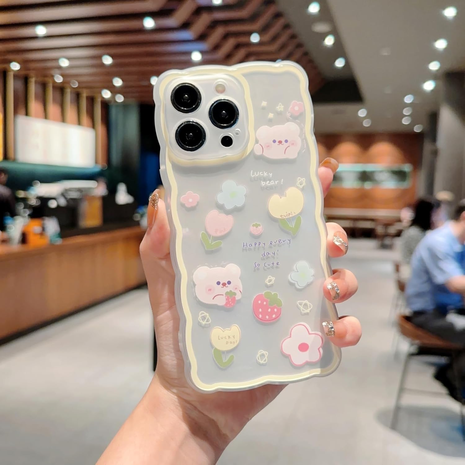 SZXYCZL Funda compatible con iPhone 15 Pro Max, bonito diseño floral de ...