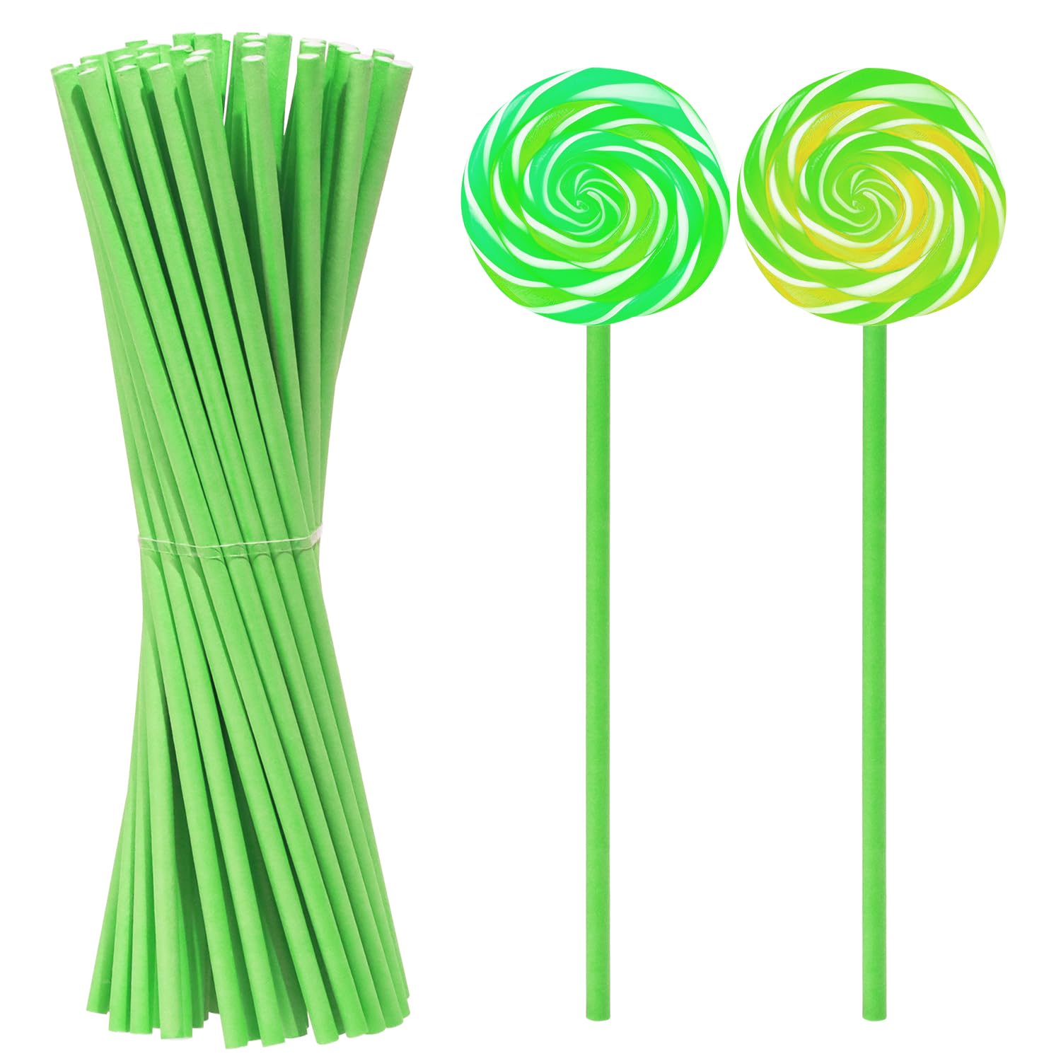 Amazon.com: PPhtony 50Pcs Candy Paper Sticks Candy Making Treat Stick ...