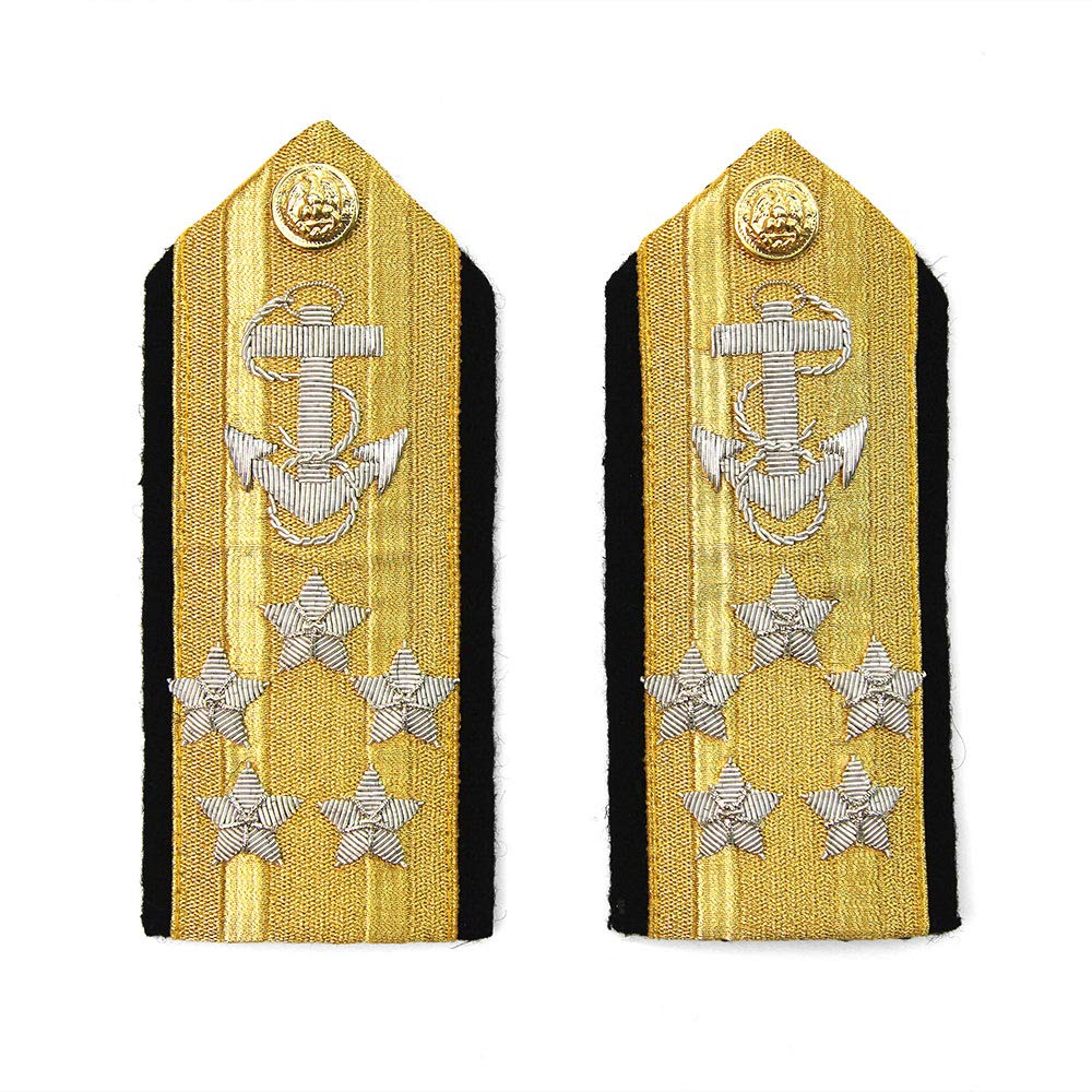 Amazon.com: Pair of United States Navy Admiral Hard Shoulder Boards ...