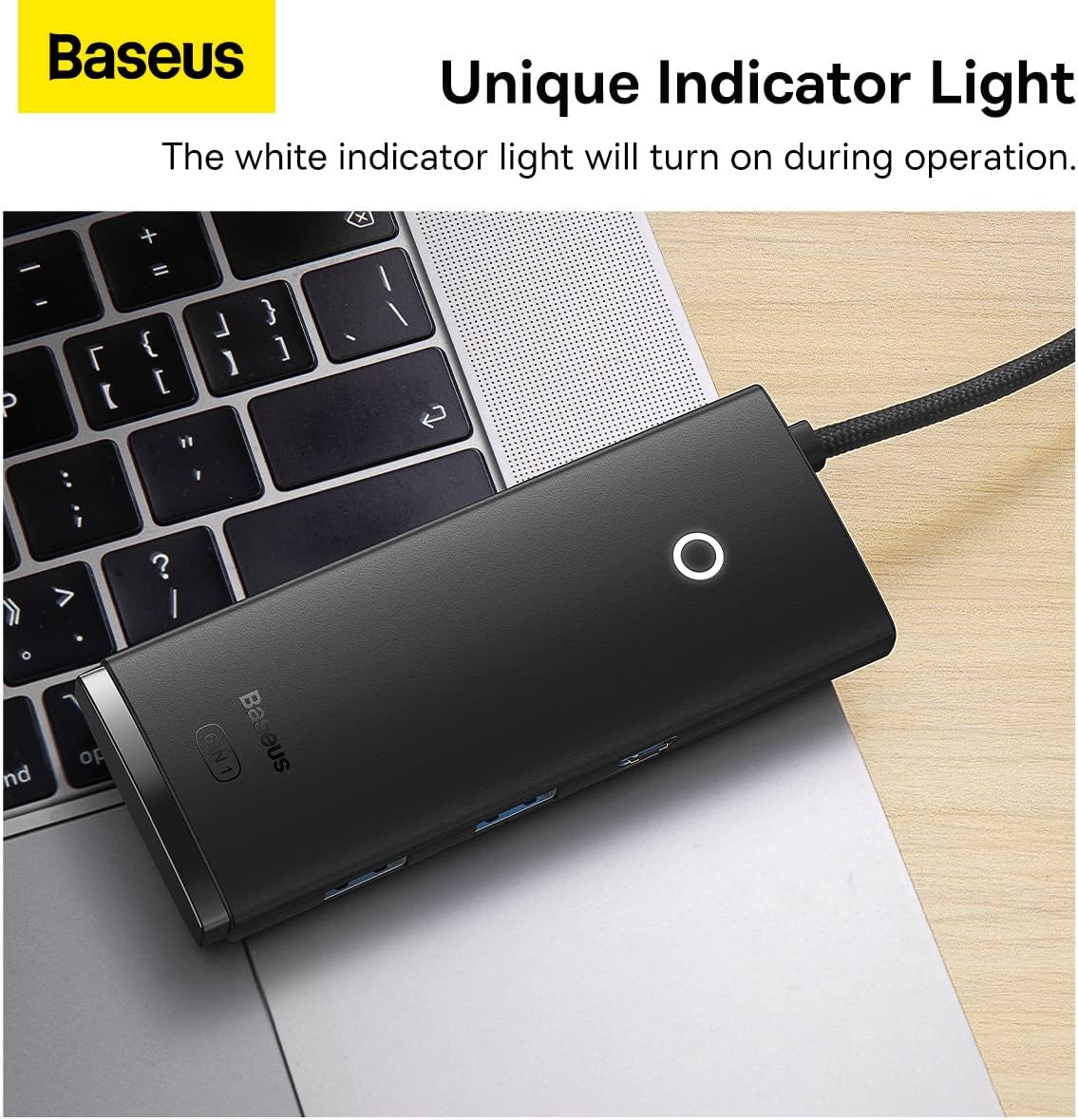 Baseus Lite系列6埠Type-C擴充座使用手冊