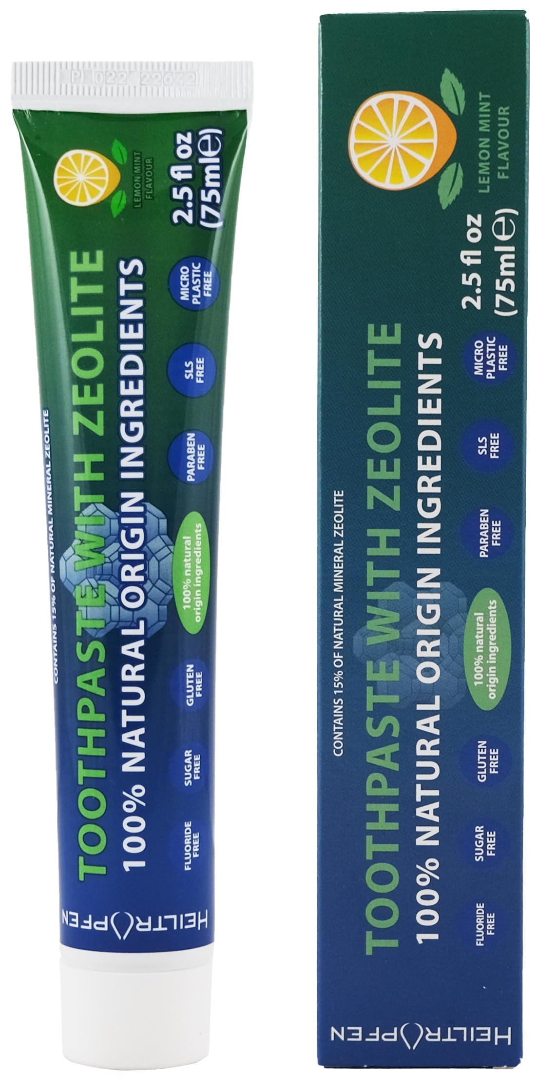 Zeolite Toothpaste 2.5 fl oz - 75 ml | 15% natural mineral Zeolite ...