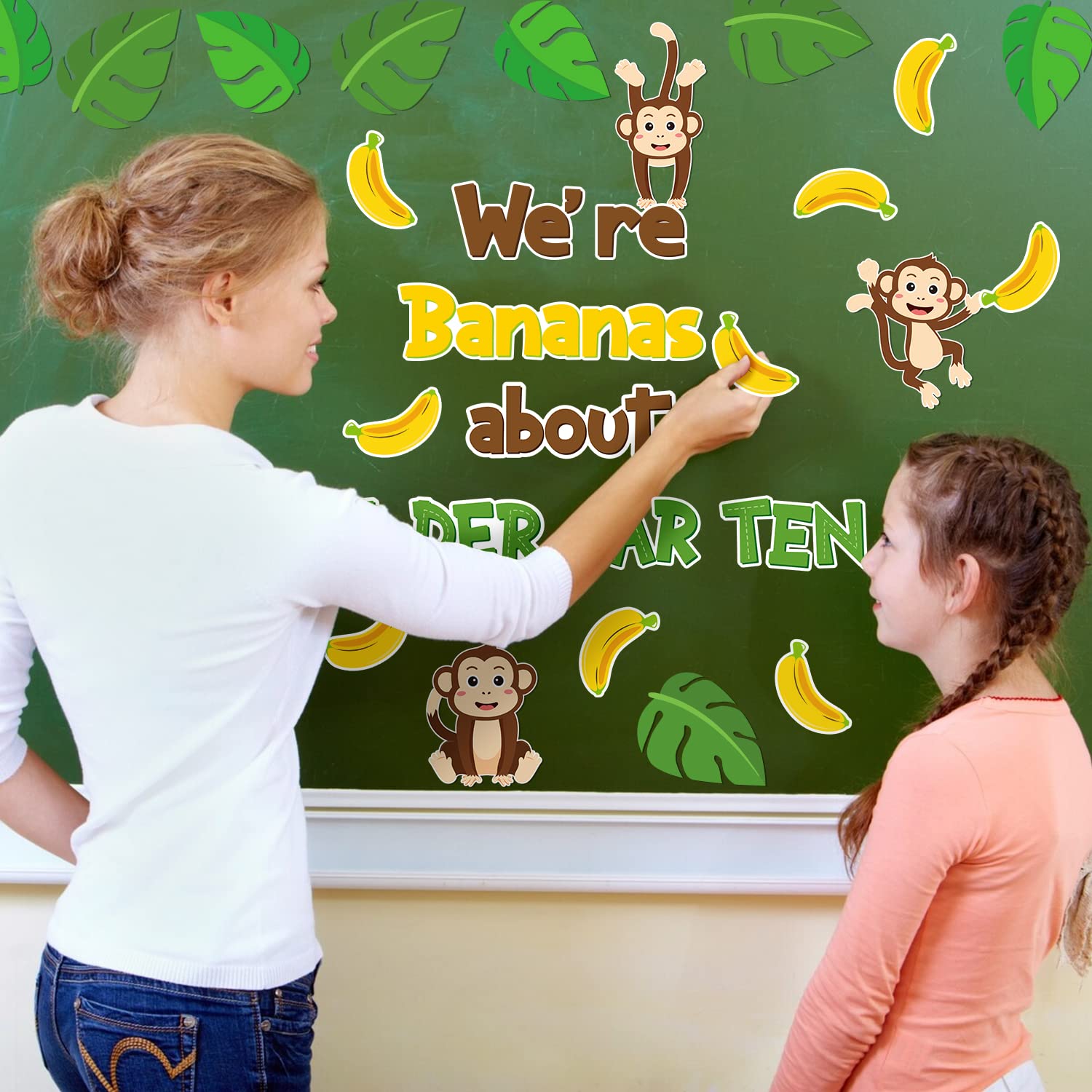 Back To School Bulletin Board 84 Piece Wild Animals Bulletin Board Set ...
