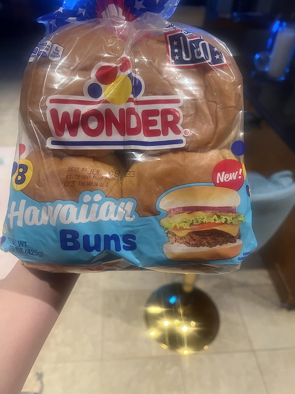 Amazon.com: Wonder Bread Hawaiian Buns, White Hawaiian Bread Hamburger ...