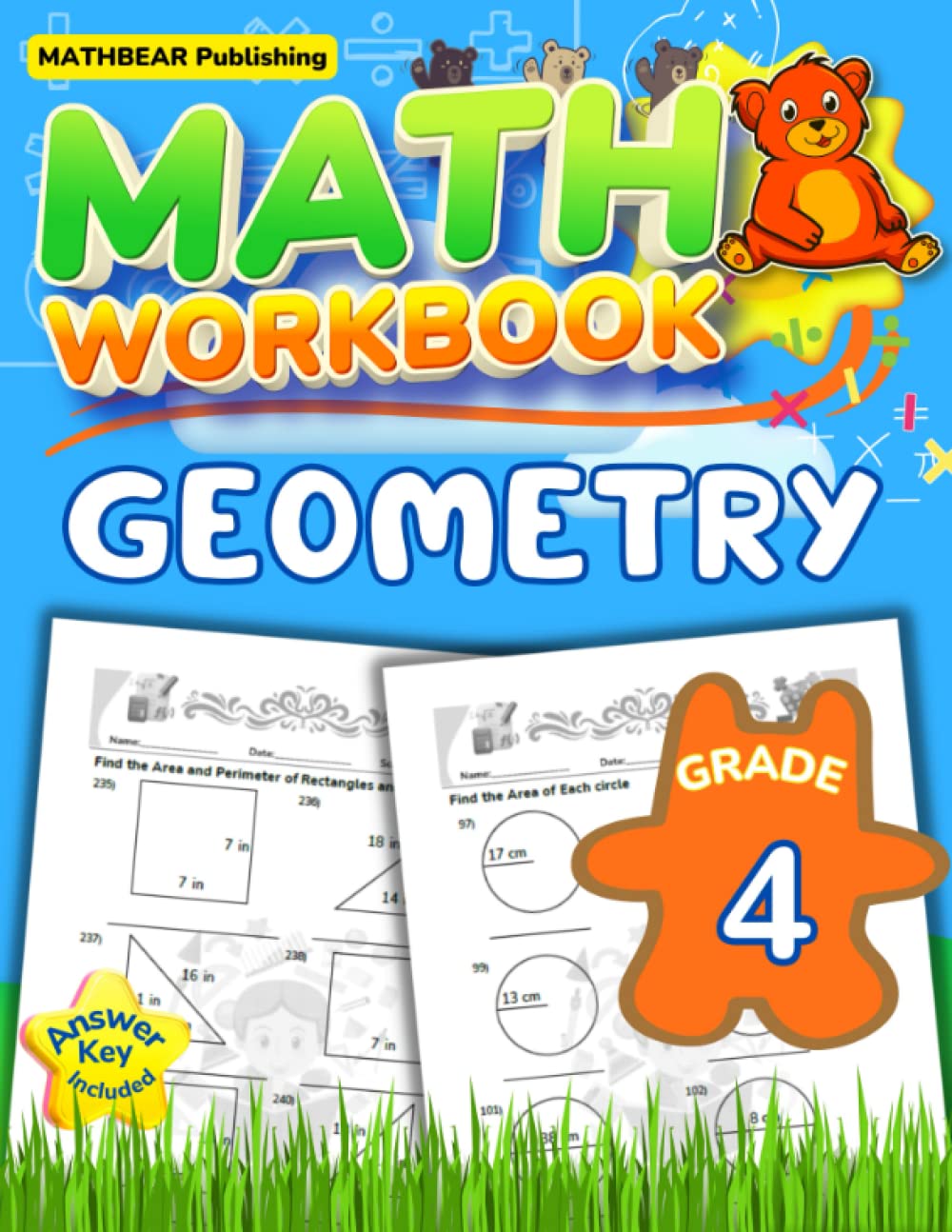 MathBear: Geometry Workbook Grade 4: 4th Grade Geometry Workbook: Area ...
