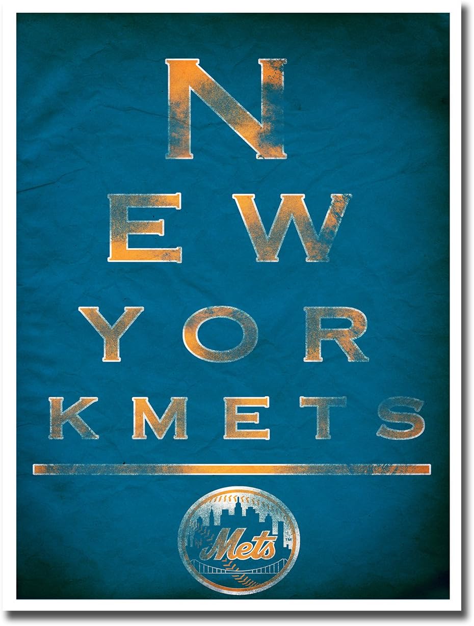 Amazon.com: New York Mets Poster Baseball Art MLB Print 16x20 Inches on ...