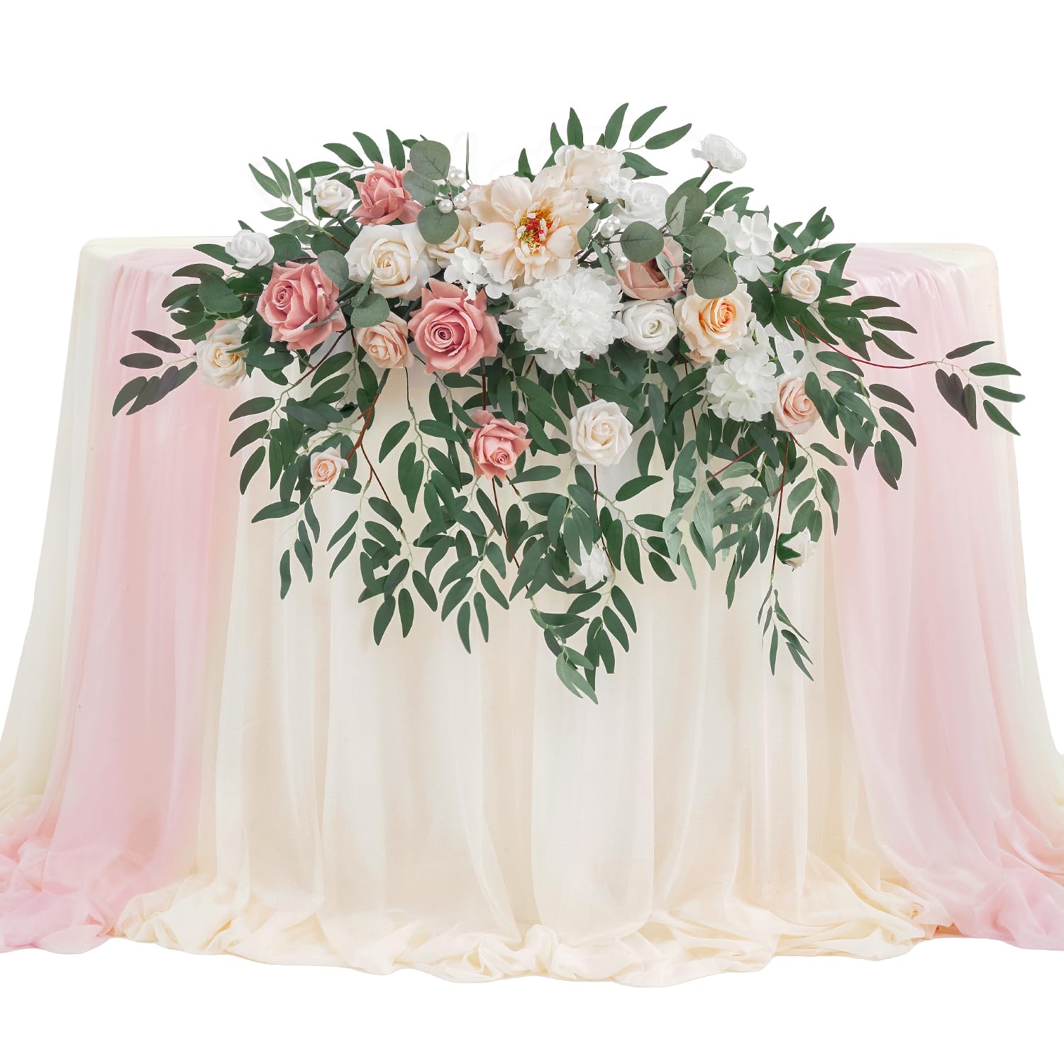Amazon.com: TINGE TIME Artificial Sweetheart Flower Swag with Table ...