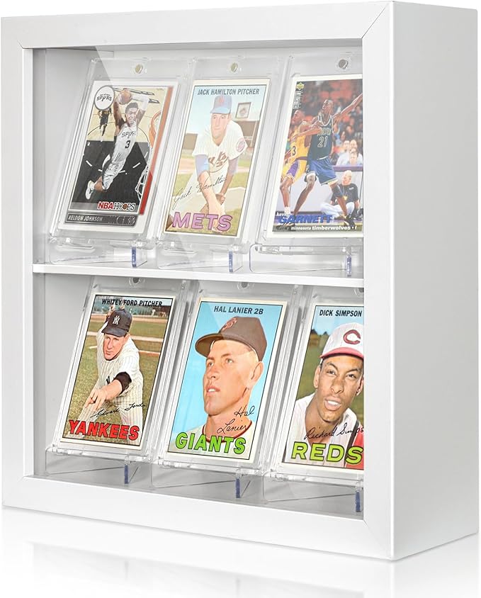 Amazon.com: tutata Trading Card Display Frame, Wood Baseball Card ...