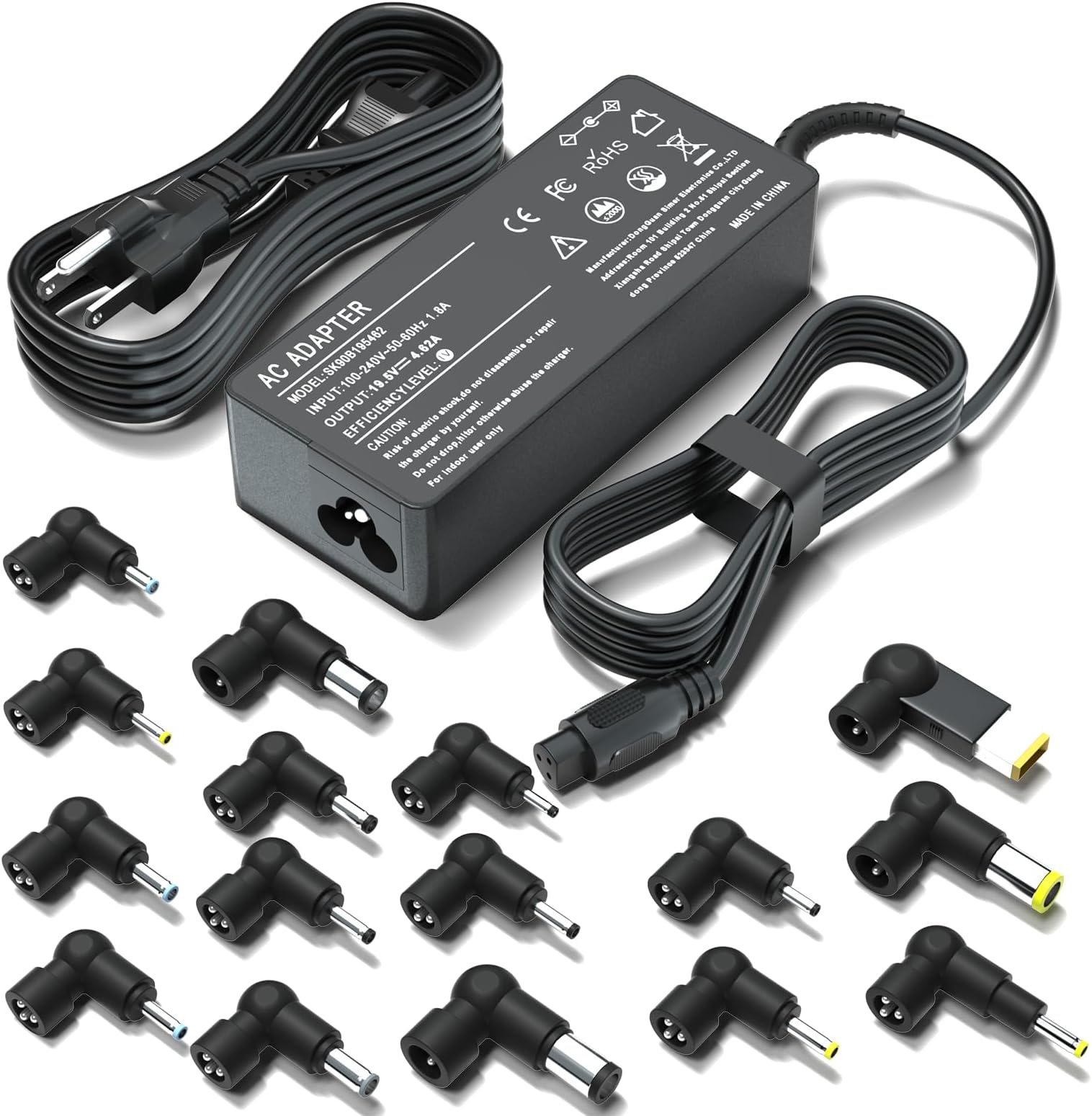 90W 16Tips Universal Laptop Charger - Fit for HP Dell Acer Asus Lenovo ...