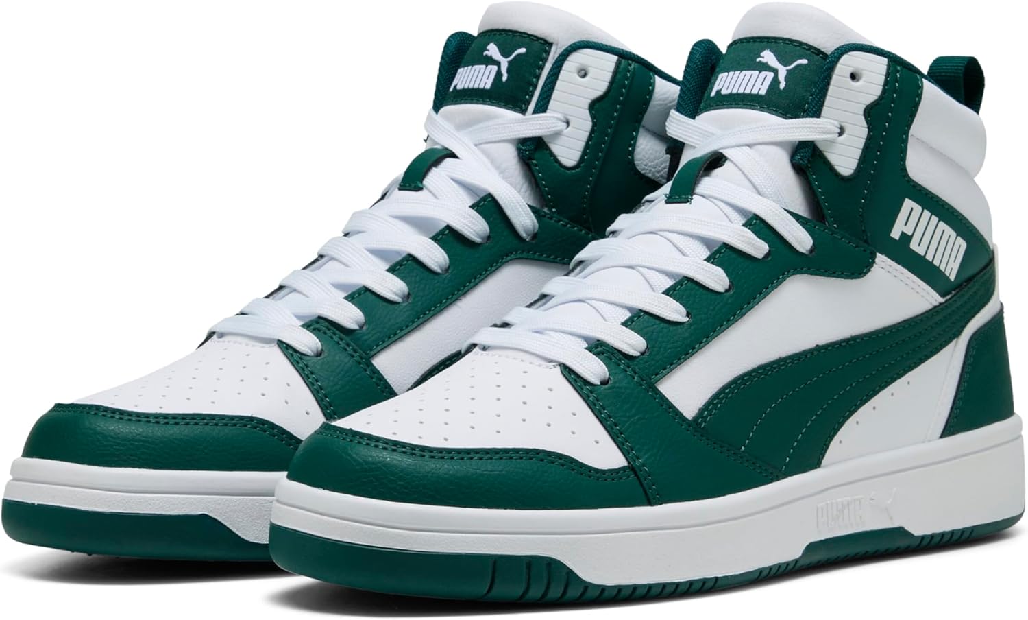 PUMA, Tenis Casuales Rebound v6, Unisex, Blanco con Verde, Talla 28,5 ...