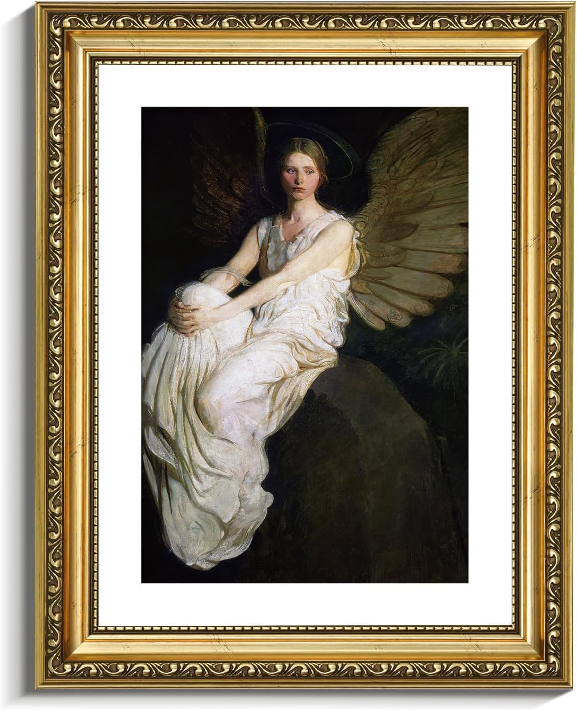 Amazon.com: VIYYIEA Gold Framed Wall Art Canvas Print Home Decor ...