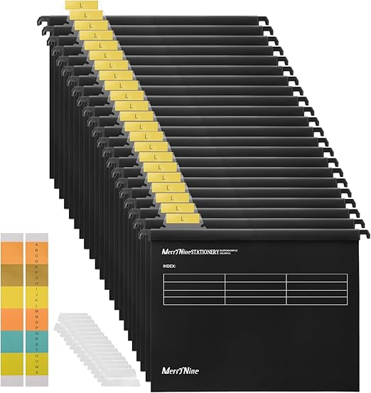 A4 Suspension Files, MerryNine 24 PCS Polypropylene Filing Cabinet ...