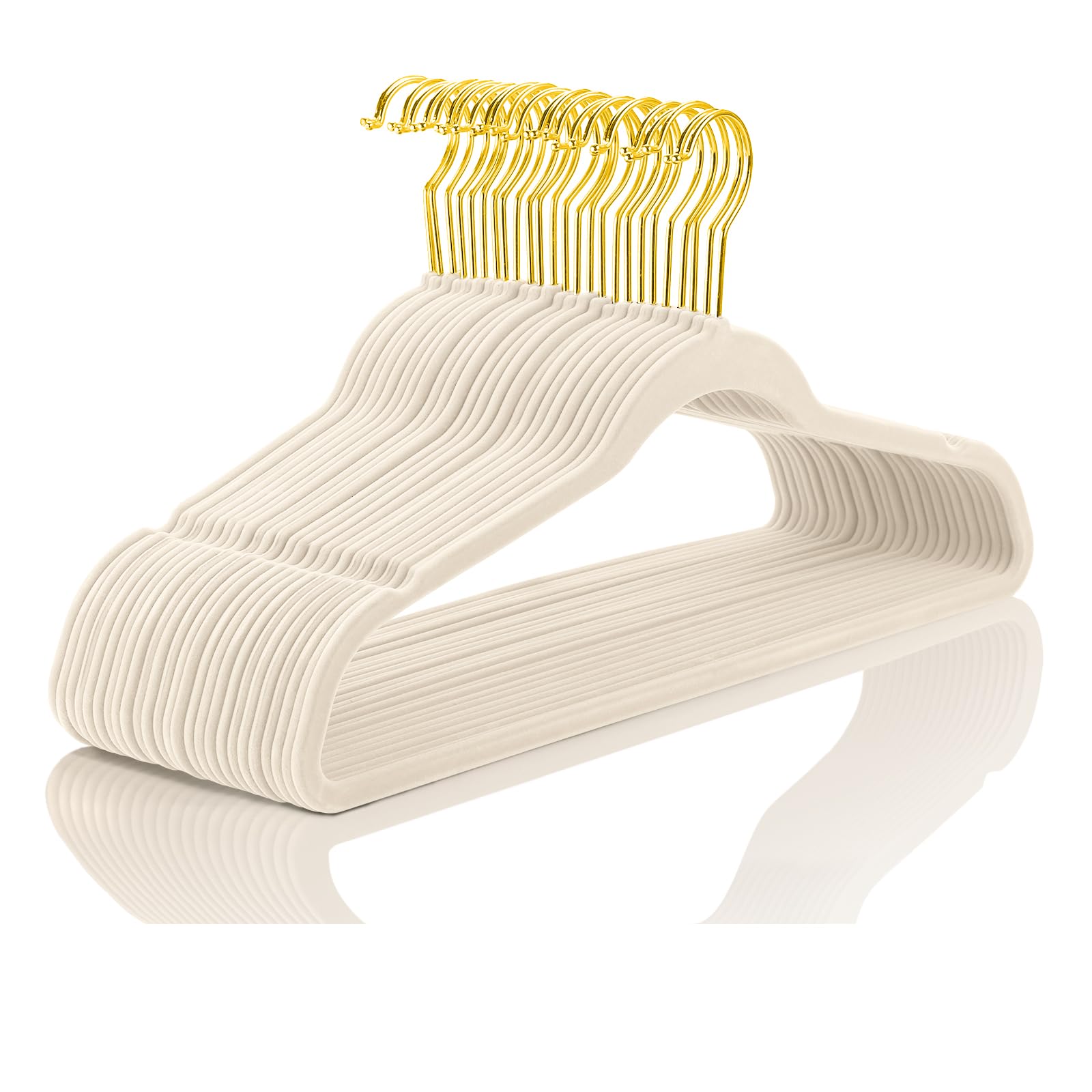 Amazon.com: MIZGI Premium Velvet Hangers Pack 40 Pcs Heavy Duty - Non ...