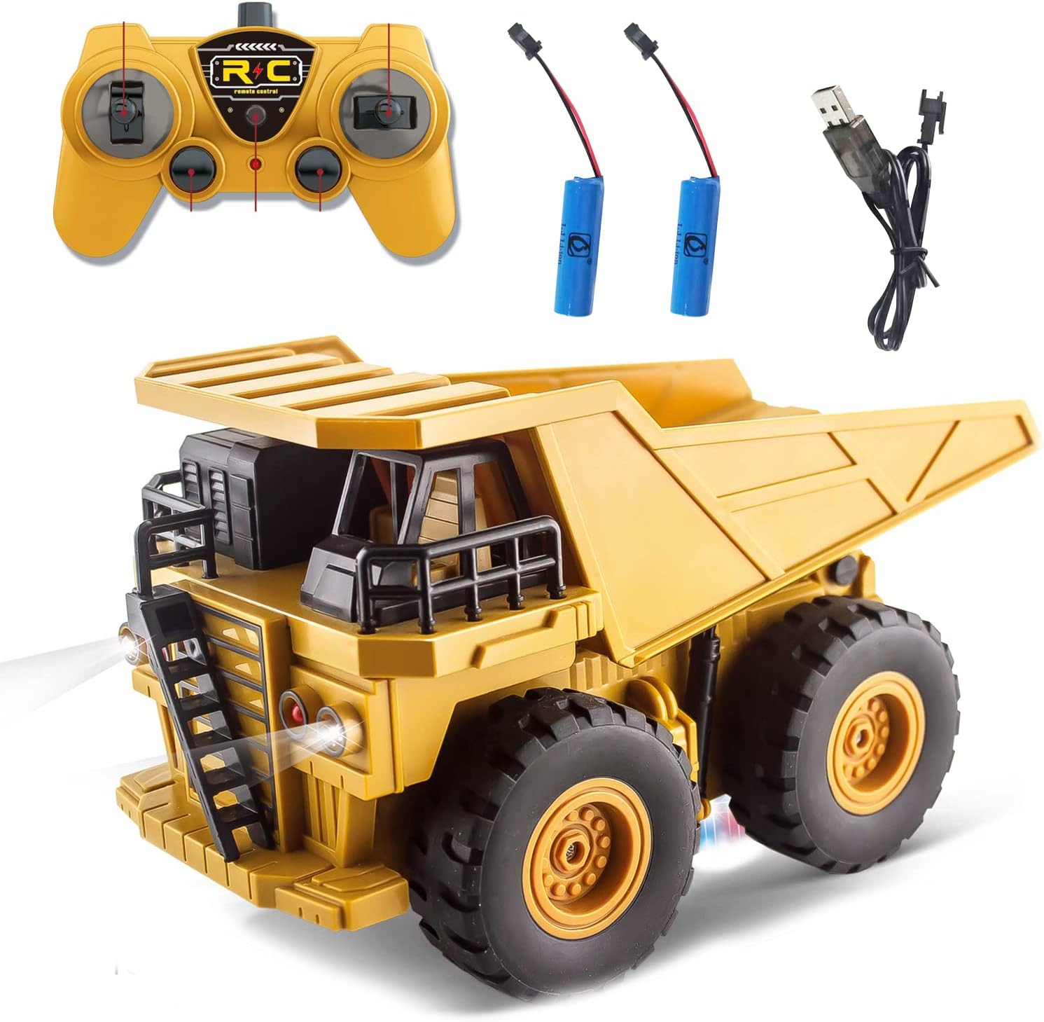 Amazon.com: Mostop RC Dump Truck Toy for Kids 2.4Ghz Remote Control ...