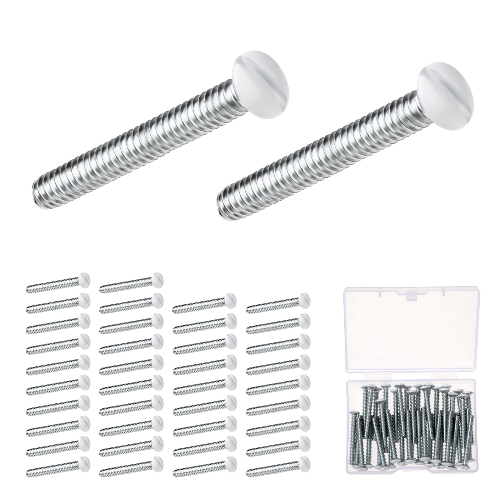 40 Pcs Switch Plate Screws, 1.2 Inch Long Outlet Screws Device Mounting ...