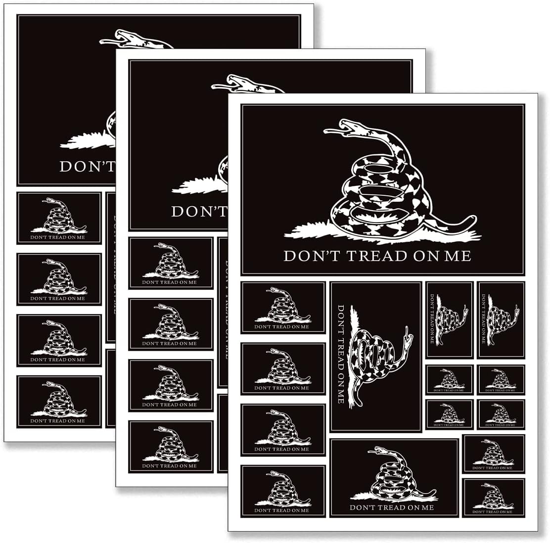 Amazon.com - QQSD Black Dont Tread on Me Gadsden Flag Sticker Decal in ...