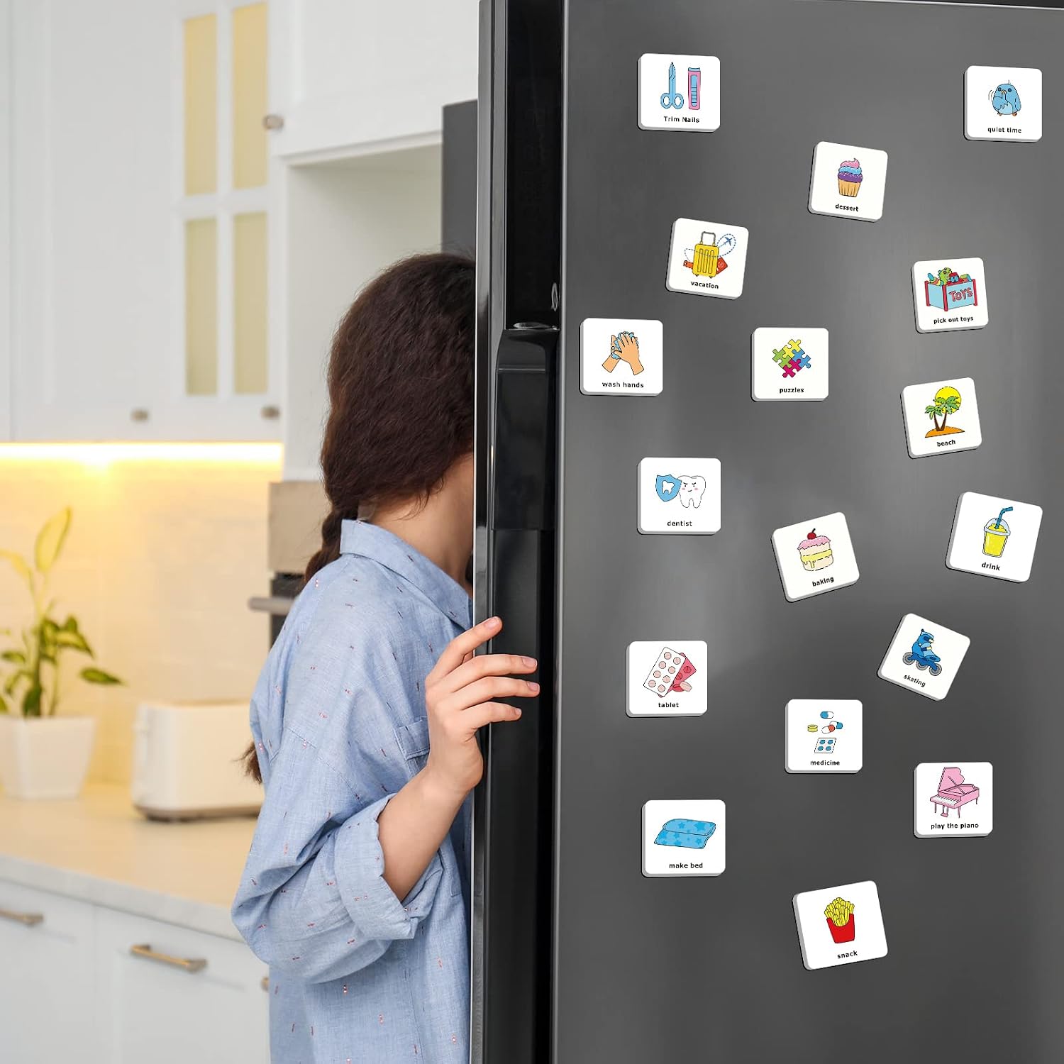 100 Pcs Visual Schedule for Kids, Magnetic Daily Bermuda | Ubuy