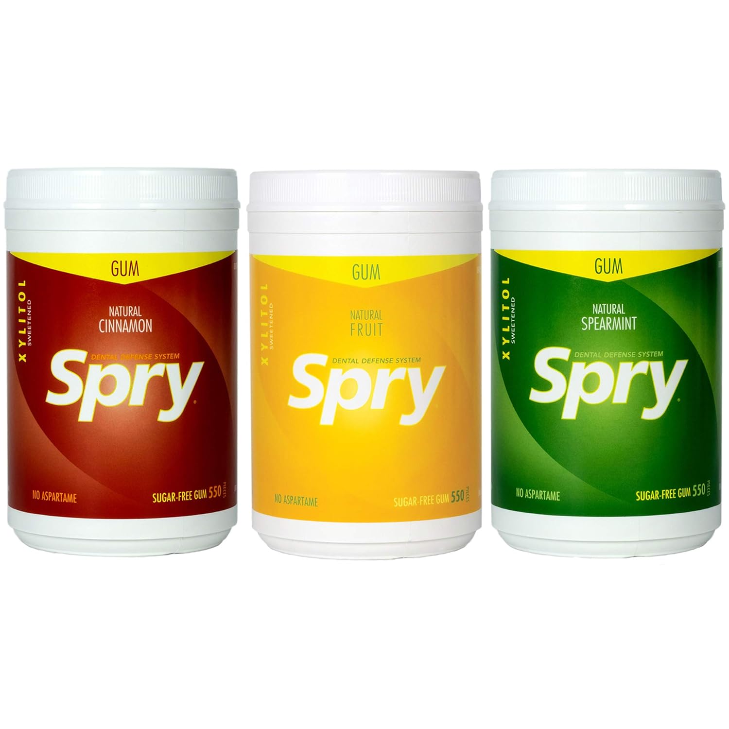 Amazon.com : Spry Natural Gum, 3 Flavor Variety Pack, Natural Xylitol ...