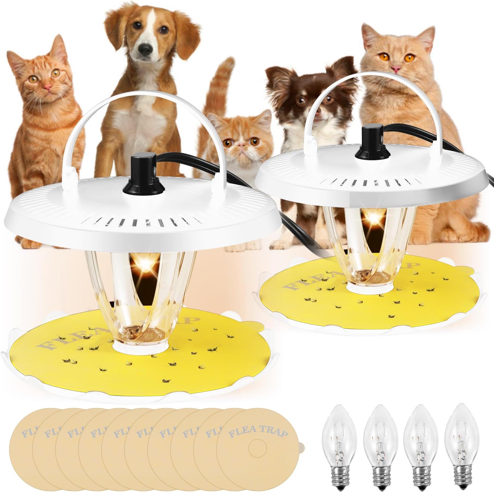 Amazon.com : Mosalogic Flea Trap for Inside Your Home Flea Light ...