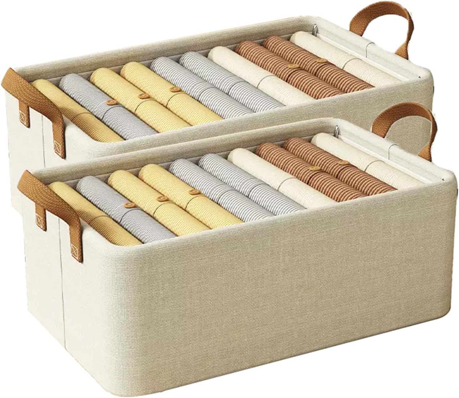 Yawinhe Lot de 3 Paniers de Rangement Pliables, Boite Rangement Tissu ...