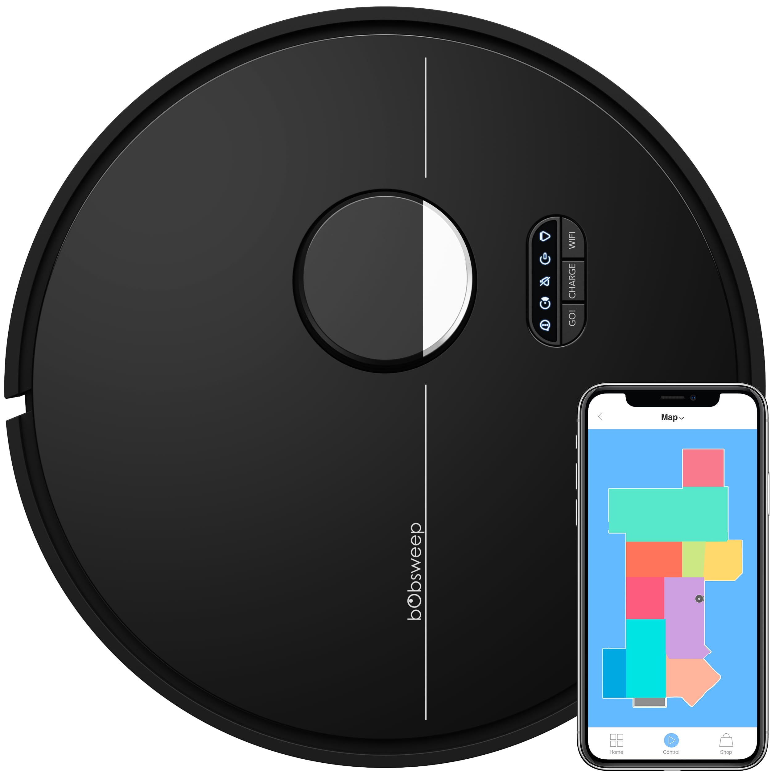 bObsweep Dustin Ultra Self-Emptying Robot Vacuum Cleaner and Mop ...