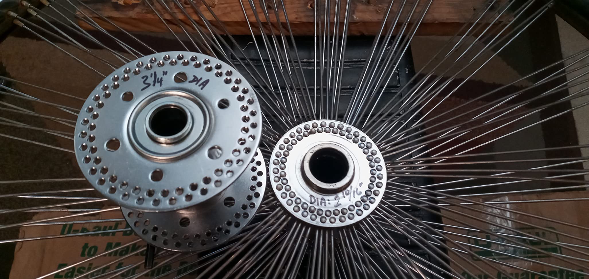 Amazon.com : Lowrider Hollow Hub 144h 80g Chrome. Bike Wheel Part ...