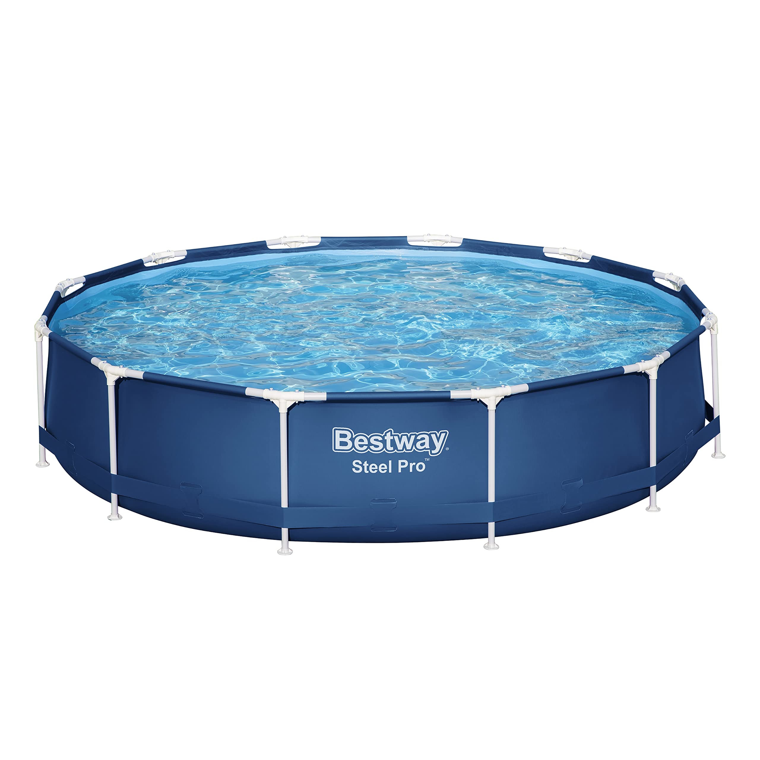 Bestway Steel Pro Swimming Pool | Above Ground Round Paddling Pool, 12 ...