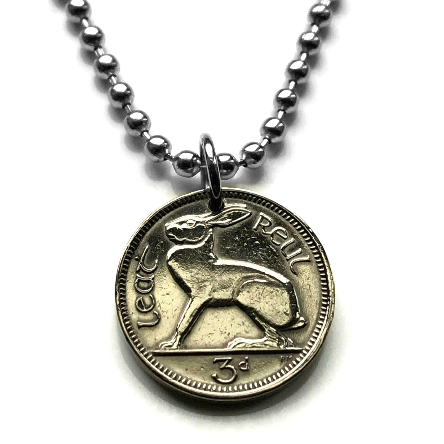 Amazon.com: 1968 Ireland Éire 3 Pence coin pendant necklace Irish ...