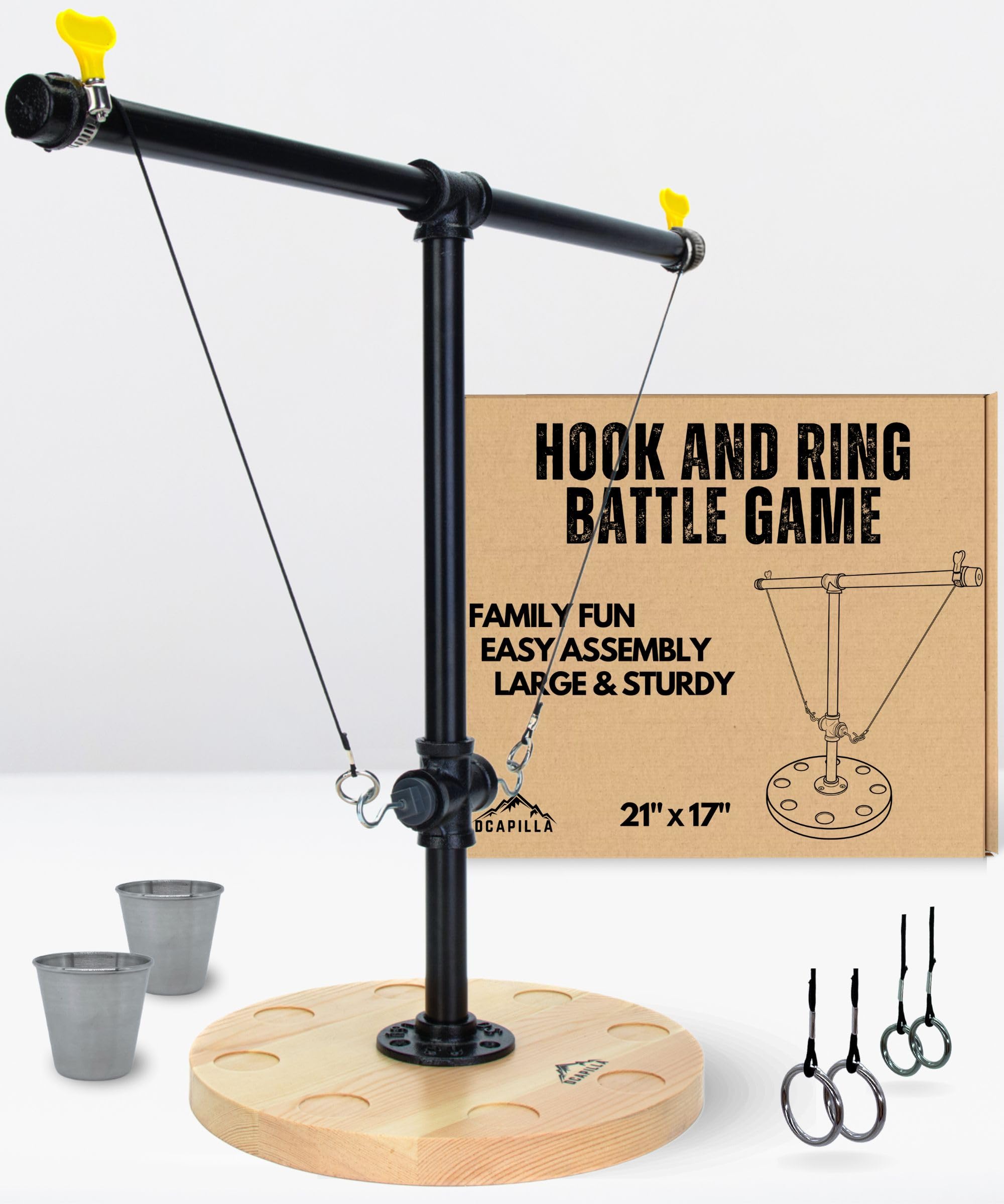 dcapilla Ring Hook Game - Steel Pipes and Solid Wood Hook and Ring ...