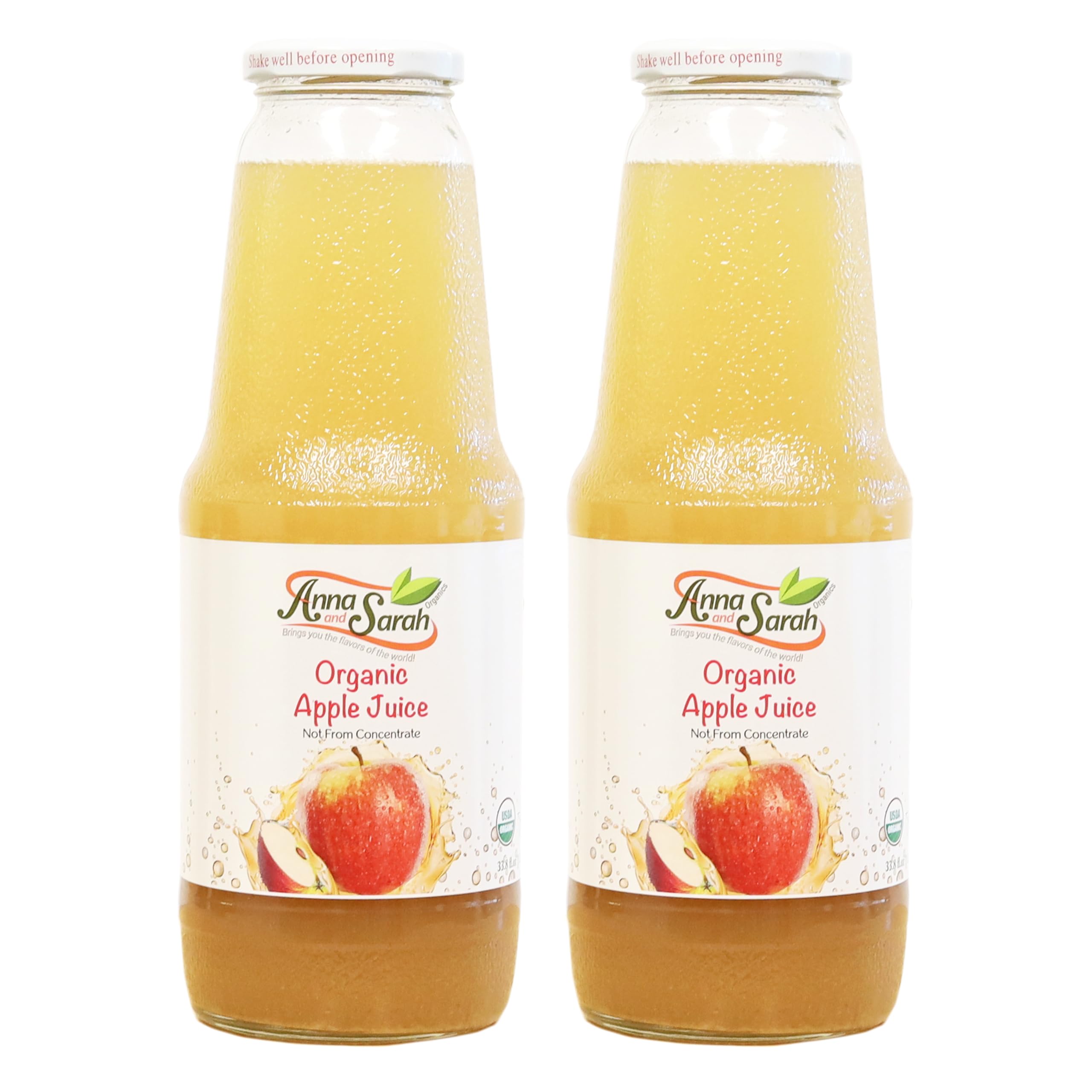 Amazon.com : Anna and Sarah 33.8 Oz Organic Apple Juice - USDA Organic ...