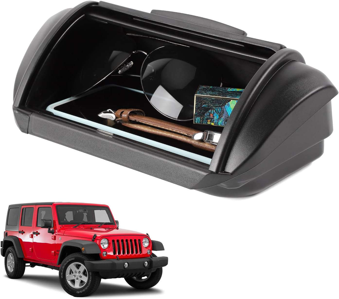 Linskip for Jeep JK Interior Accessories Dashboard Storage Organizer ...