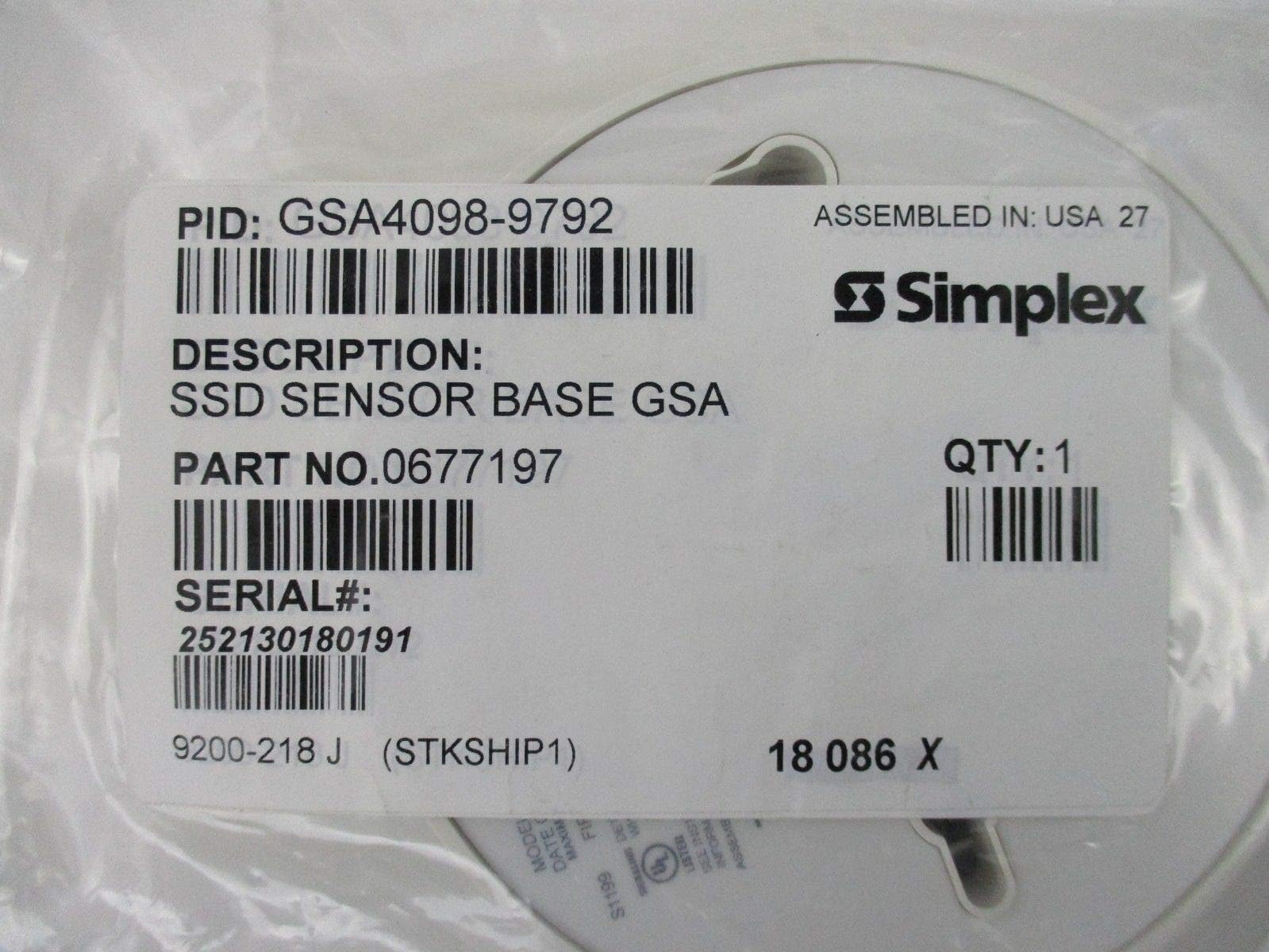 Simplex GSA4098-9792 - GSA Standard Sensor Base - Amazon.com