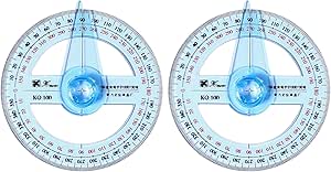 Amazon.com: Toyvian Geometric Ruler Set 2 PCS 360 Degree Angle Viewer ...