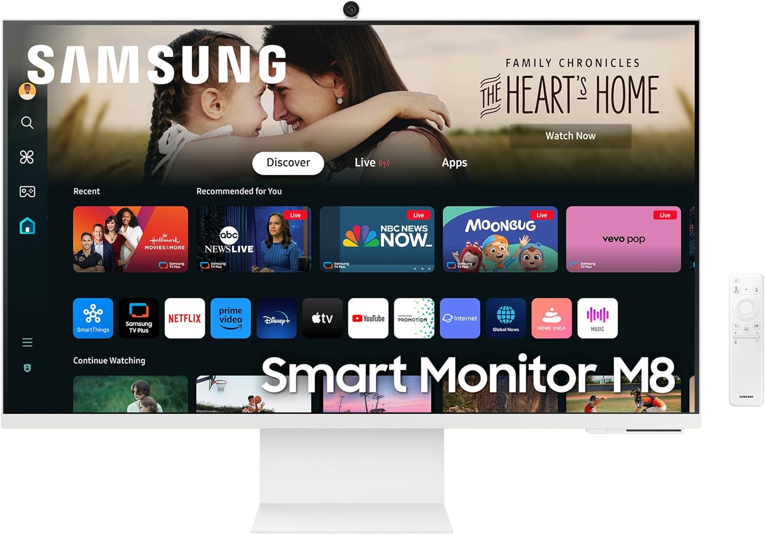 Samsung M80D Smart Monitor, 32 Zoll, 4K AI Upscaling, UHD, 60 Hz, 360 ...