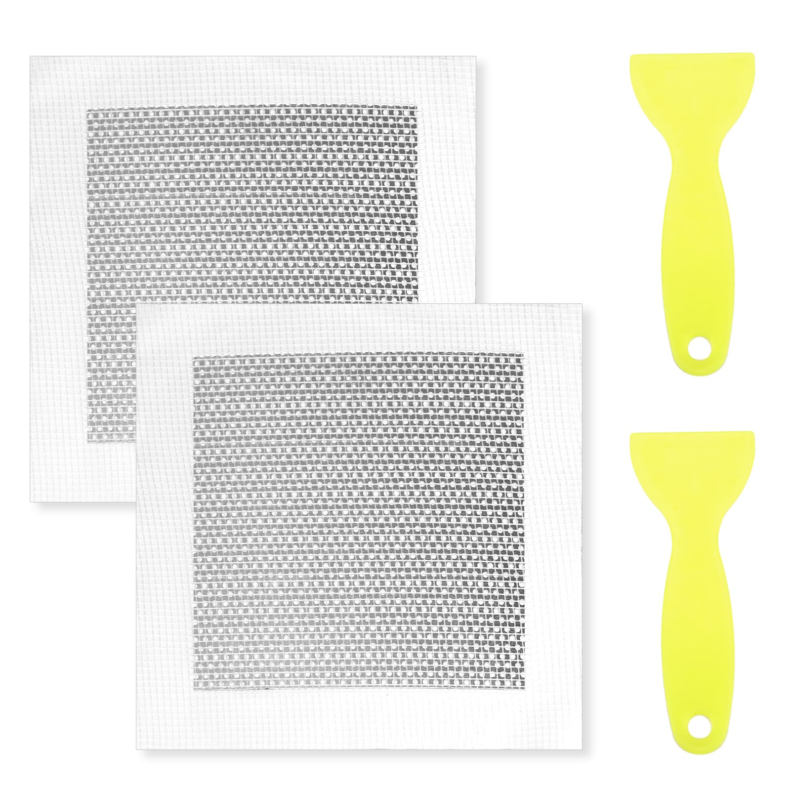 2 Pcs 6'' by 6'' Wall Repair Patch, Self Adhesive Plasterboard ...