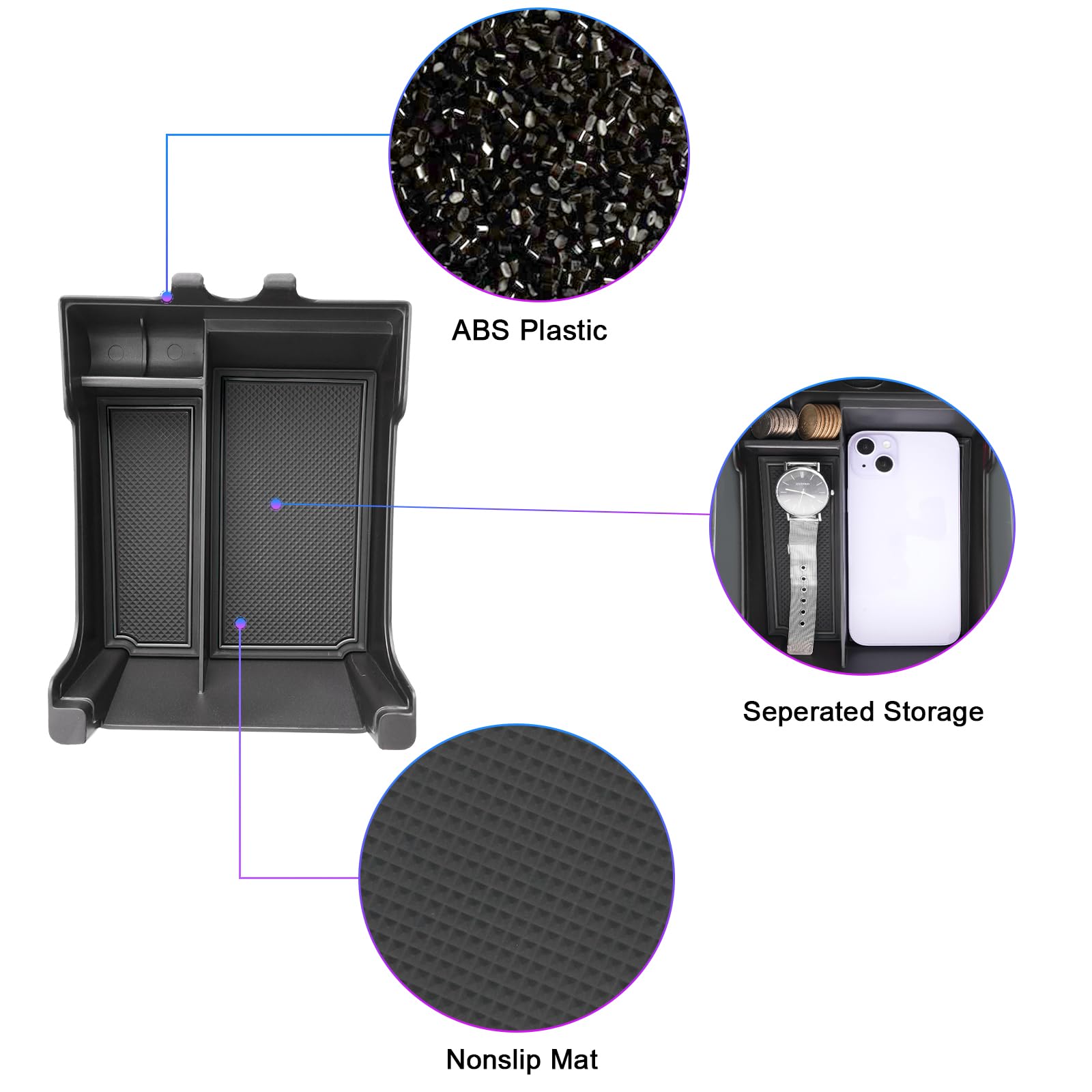 Snapklik.com : SXCY For 2024 Ford Edge Center Console Organizer For ...