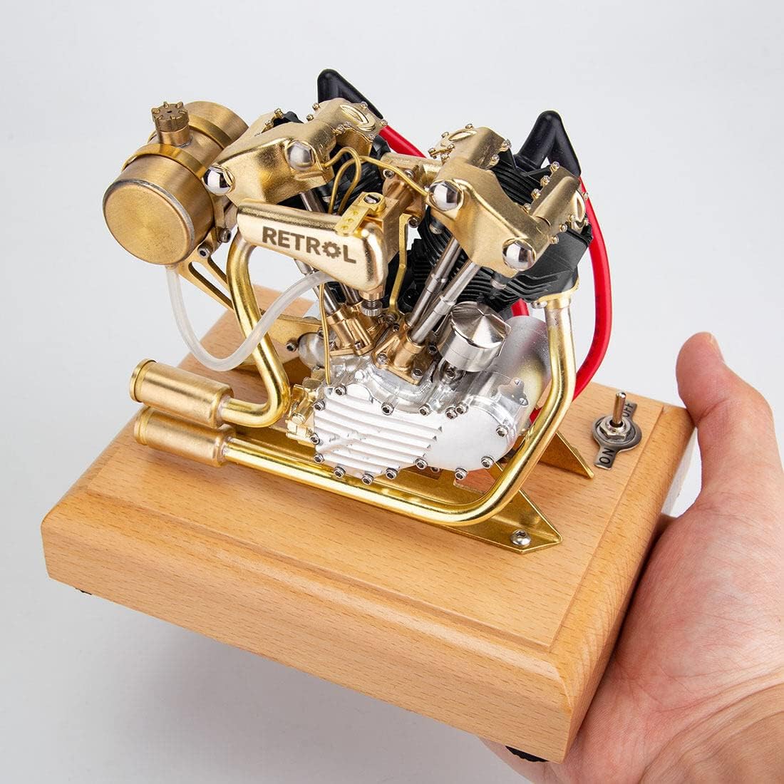Steam Engine Model Kit That Works, Retrol 4.2CC Mini V-Twin 4-Stroke ...
