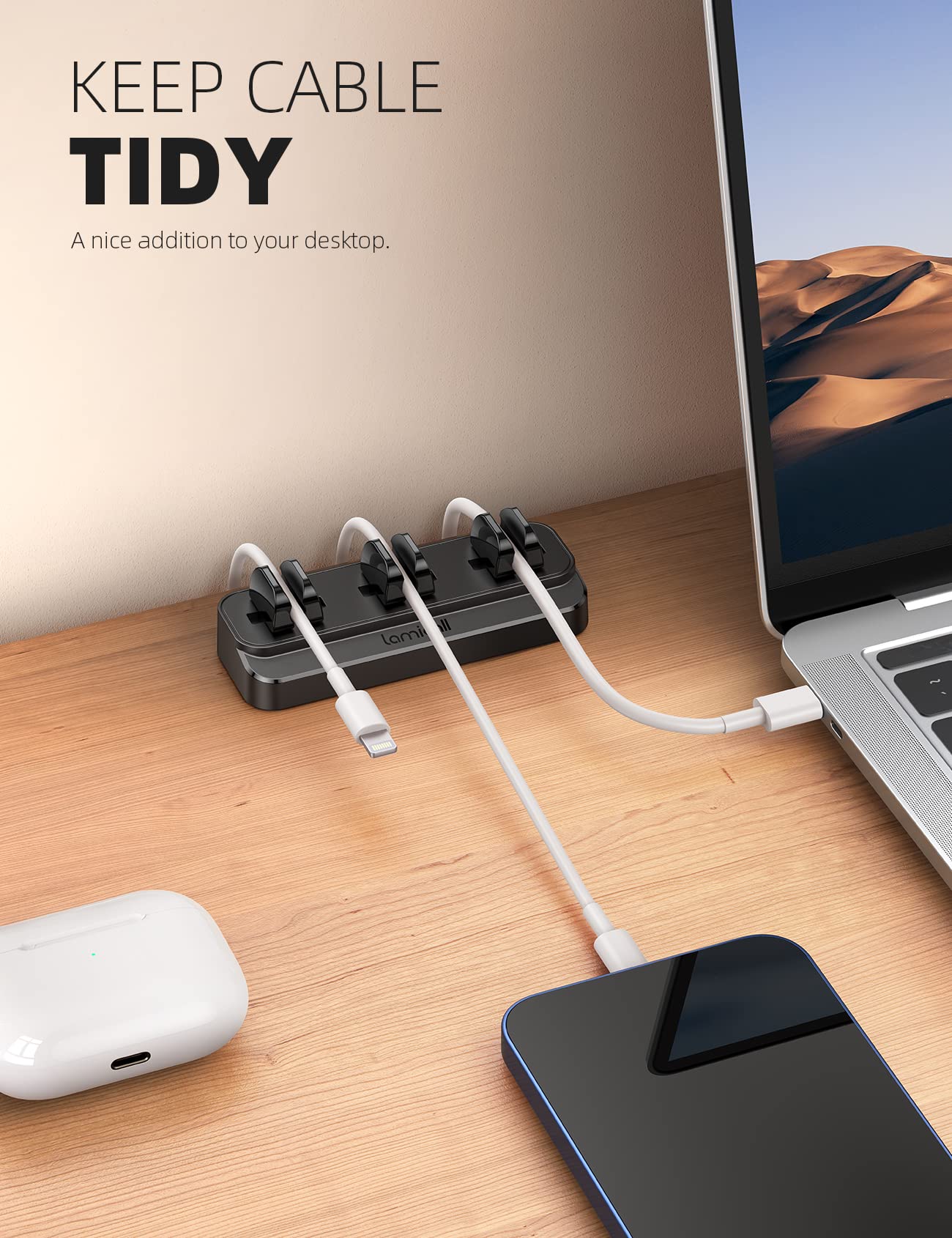 Snapklik.com : Cable Clips, Cord Organizer - Two Pack Adjustable Hole ...