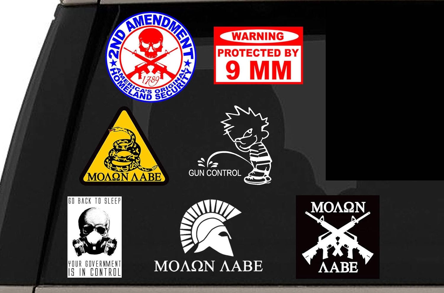 7 Individual 2nd Amendment Stickers/Decal Pack - Around 4" - 6" Inches ...
