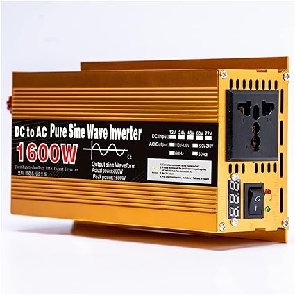 Amazon.com: 1600W-3000W Inverter Pure Sine Wave Inversor DC 12V/24V to ...