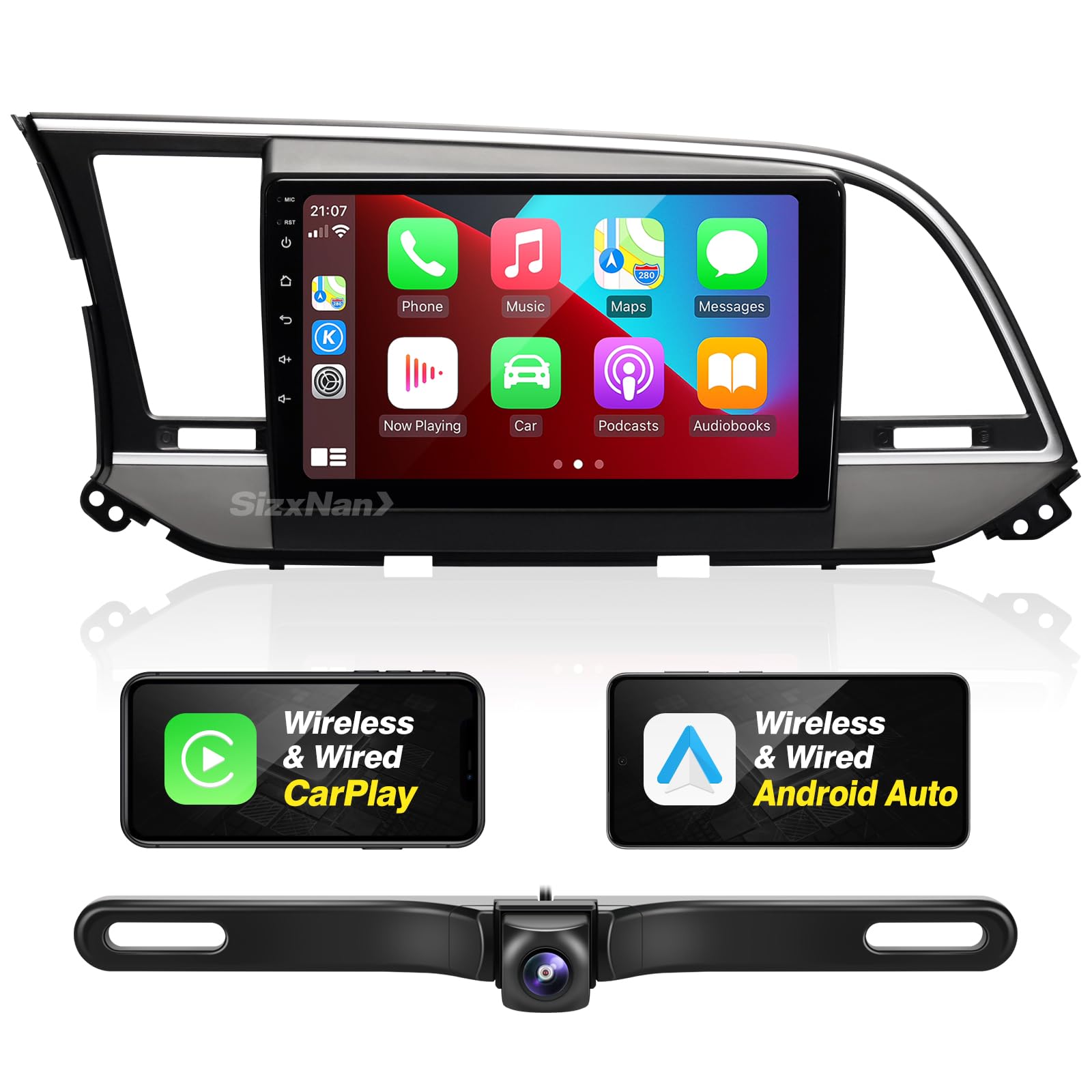 Amazon.com: SizxNanv for Elantra 2016 2017 2018 Android Touch Screen ...
