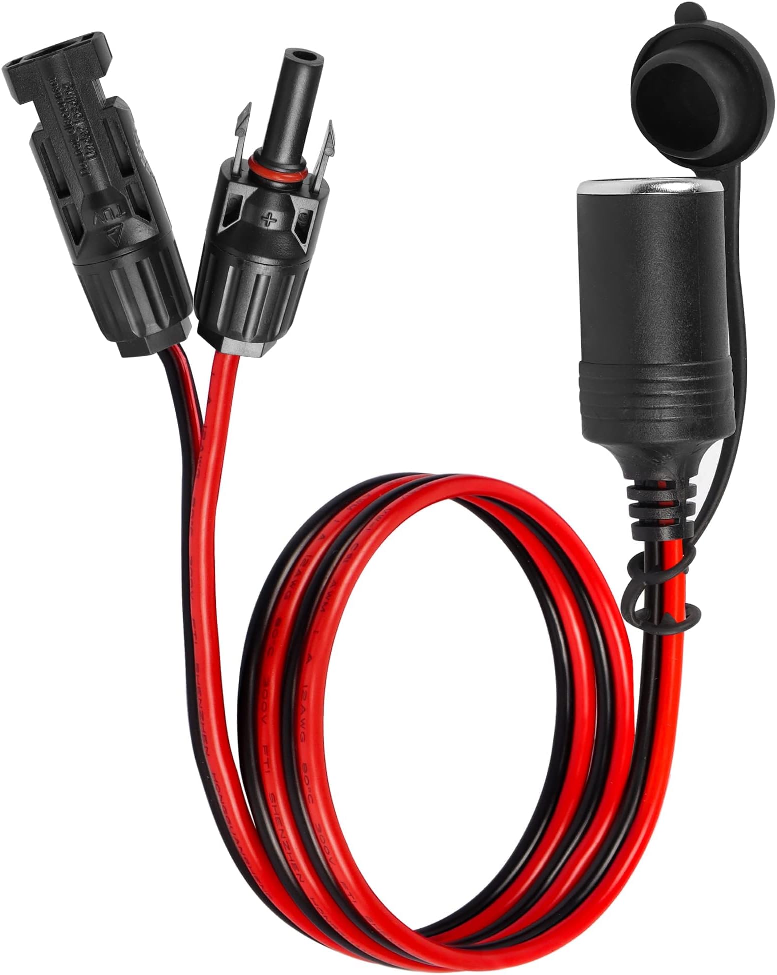 Amazon.com: GELRHONR Solar Panel Connector to Cigarette Lighter Socket ...