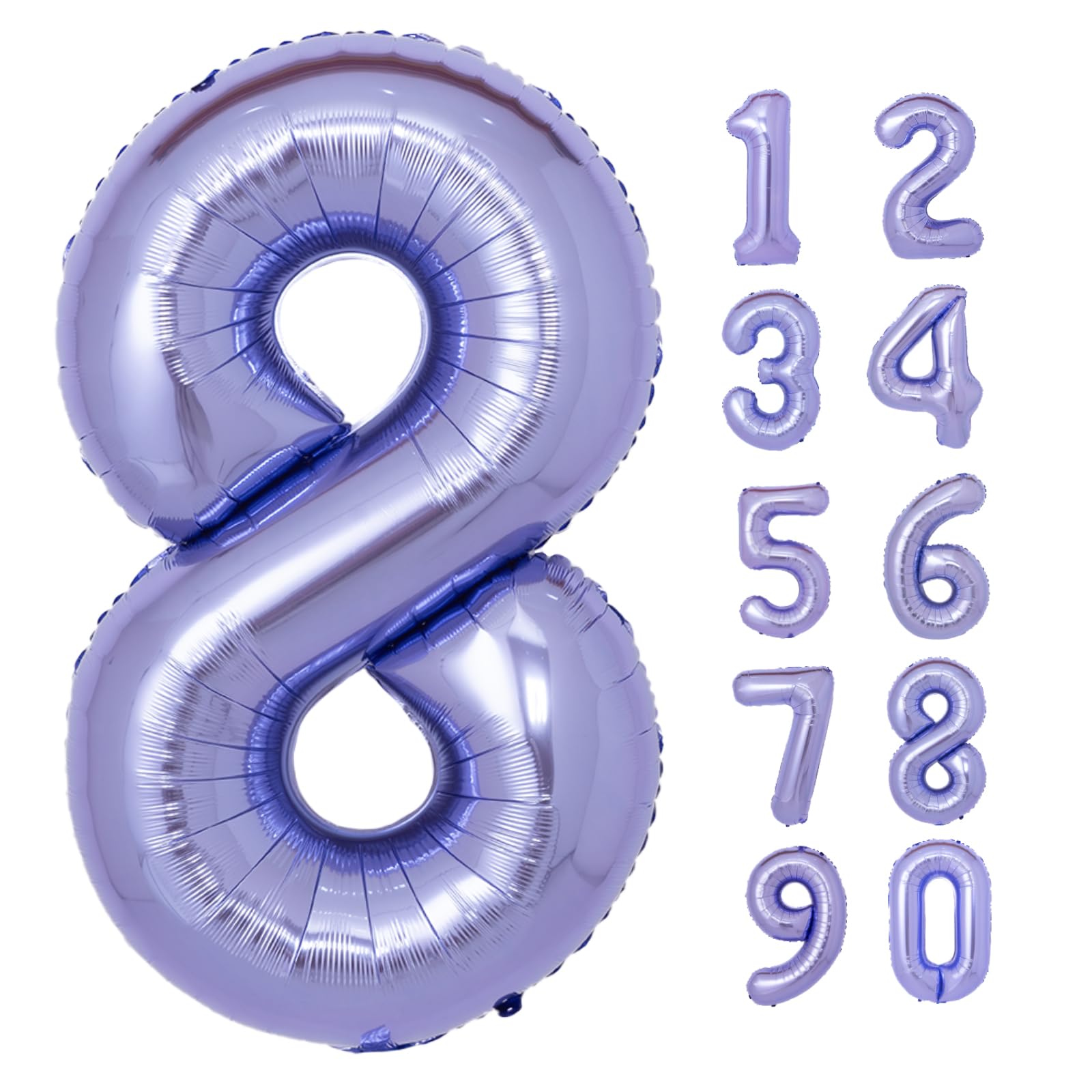 Amazon.com: 40 inch Purple Number 8 Balloon, Giant Large 8 Foil Balloon ...