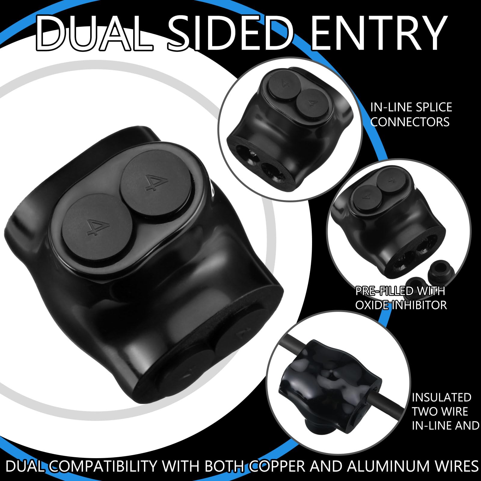 Snapklik.com : Copkim 5 Pcs 2 Port Insulated Wire Connectors Aluminum ...