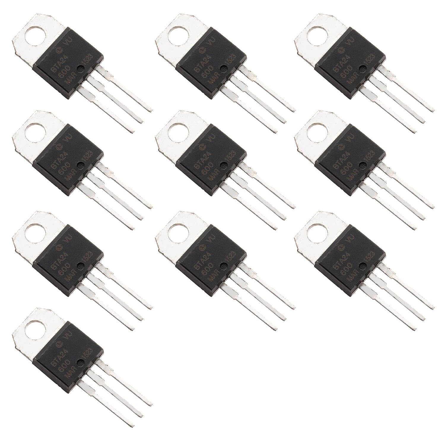 Bridgold 10pcs BTA24-600B BTA24 Medium Current Triac thyristor,Gate ...