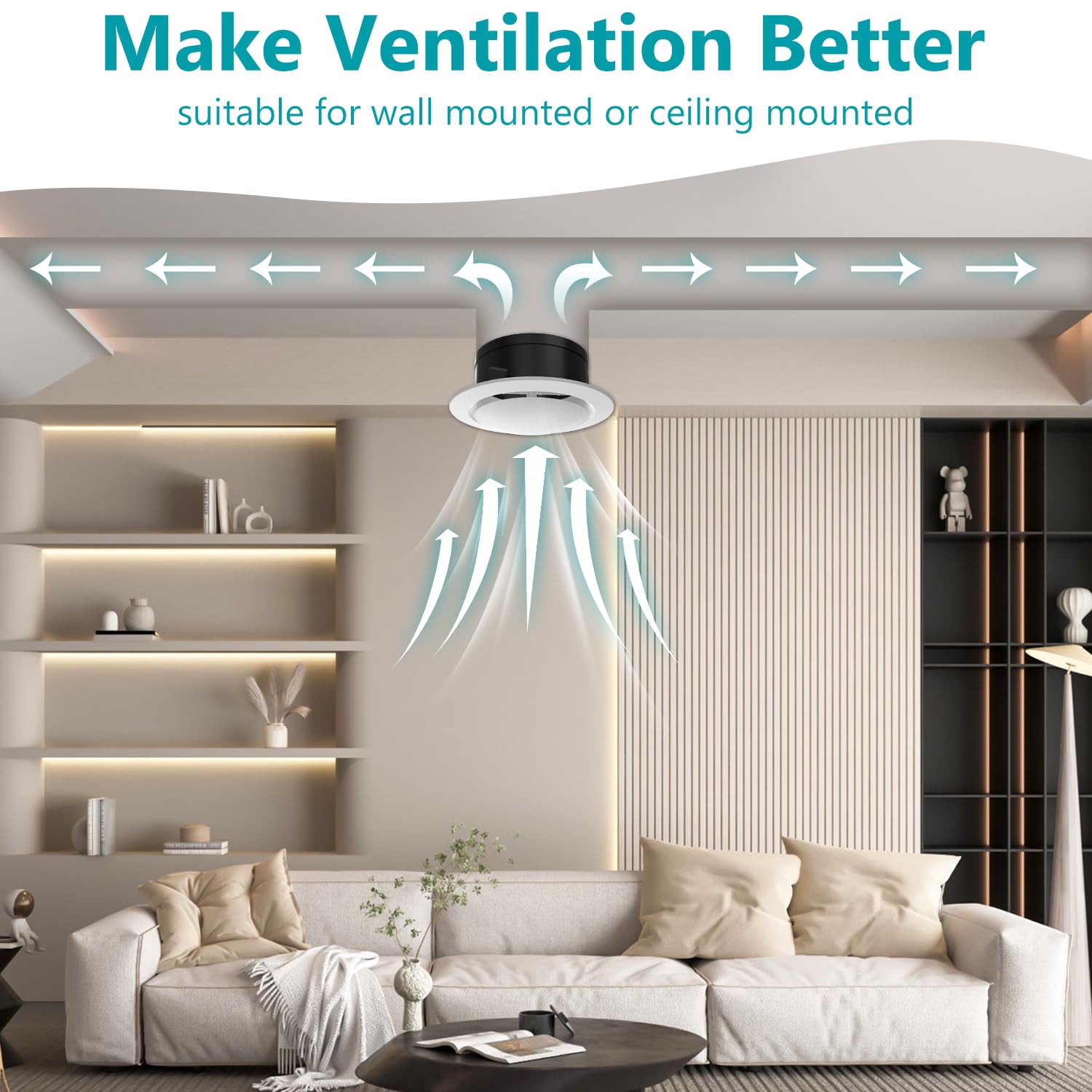 Bathroom Ceiling Vent Covers With Lights Bath & Exhaust Ventilation