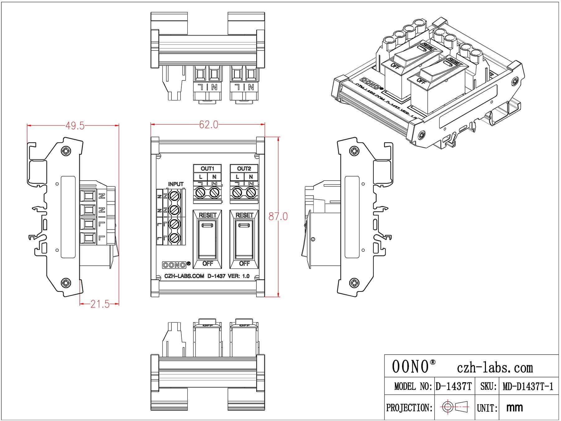 Snapklik.com : Rocker Switch Thermal Circuit Breaker Overload Protector ...