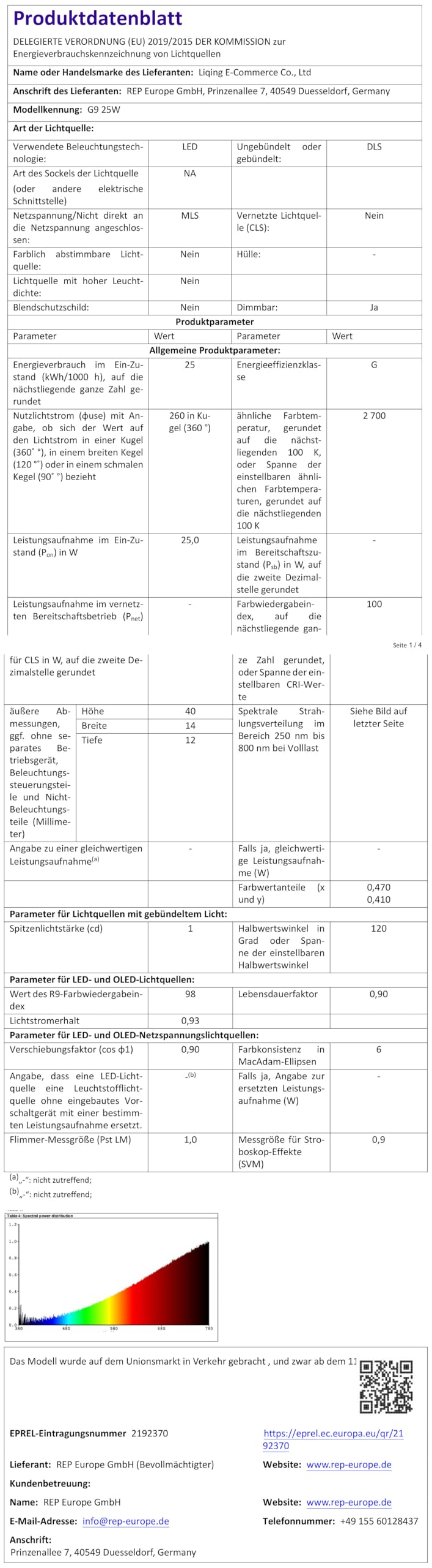 Osram Halopin Backofen-Lampe (230 V, 25 W, G9 Halogen, Stiftform, für ...