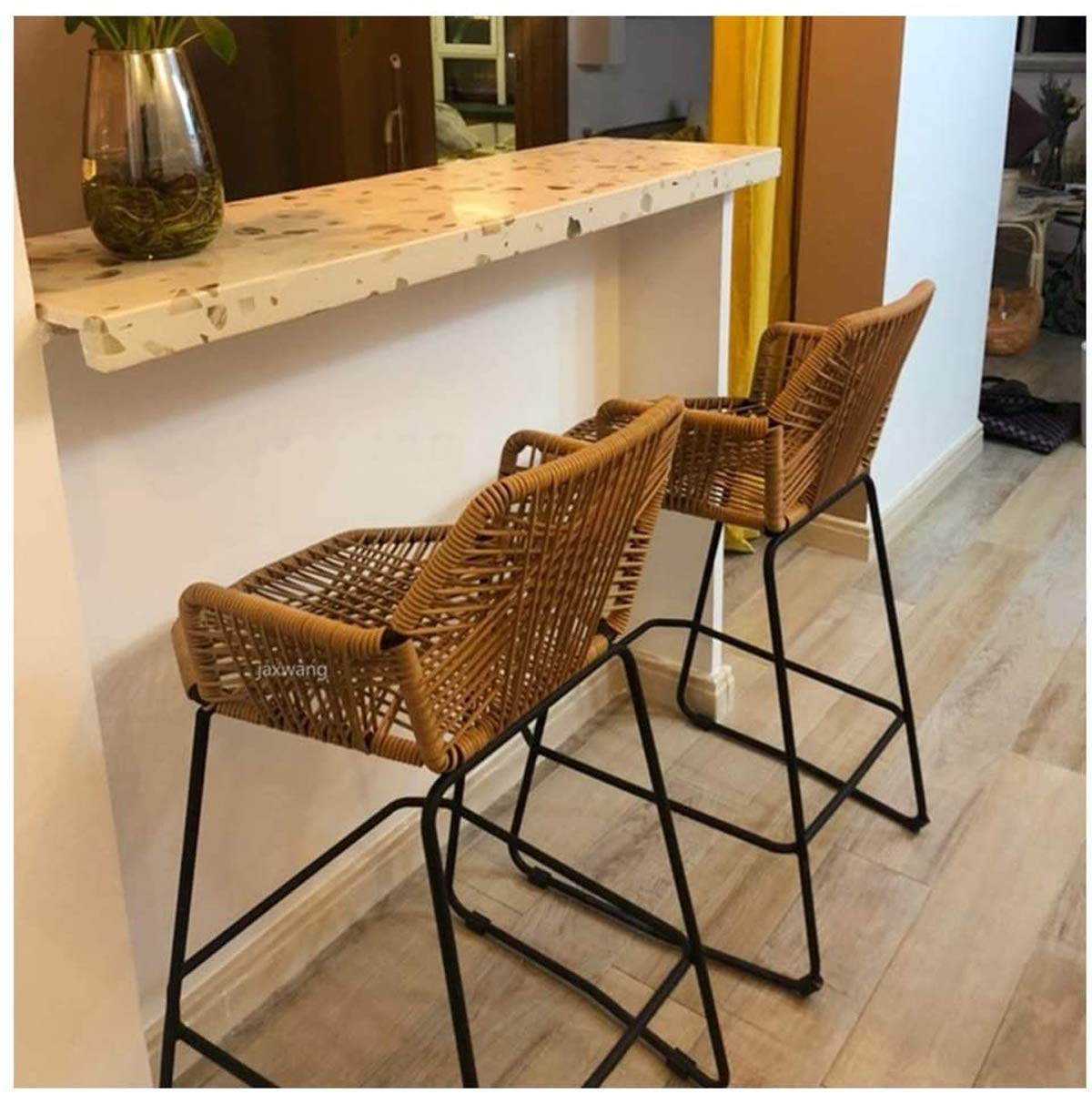 Bar Stools Set of 2 Counter Height Nordic Bar Stools Simple Style ...